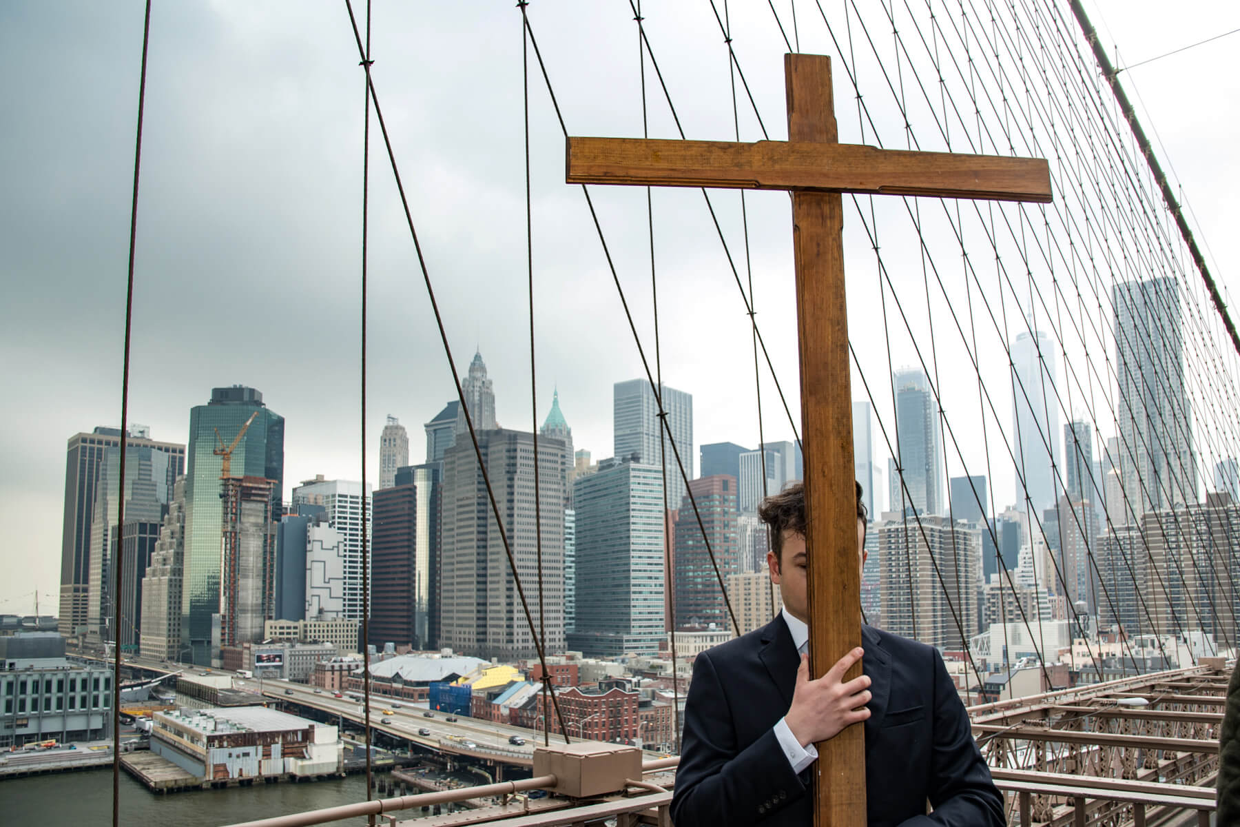 Two thousand gather at the 23rd Way of the Cross over the Brooklyn ...
