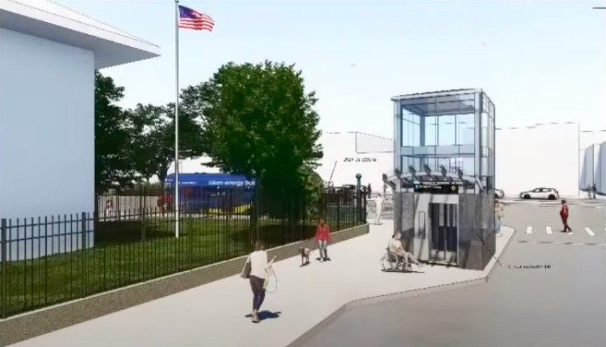 Elevators going up at 95th Street station - The Brooklyn Home Reporter