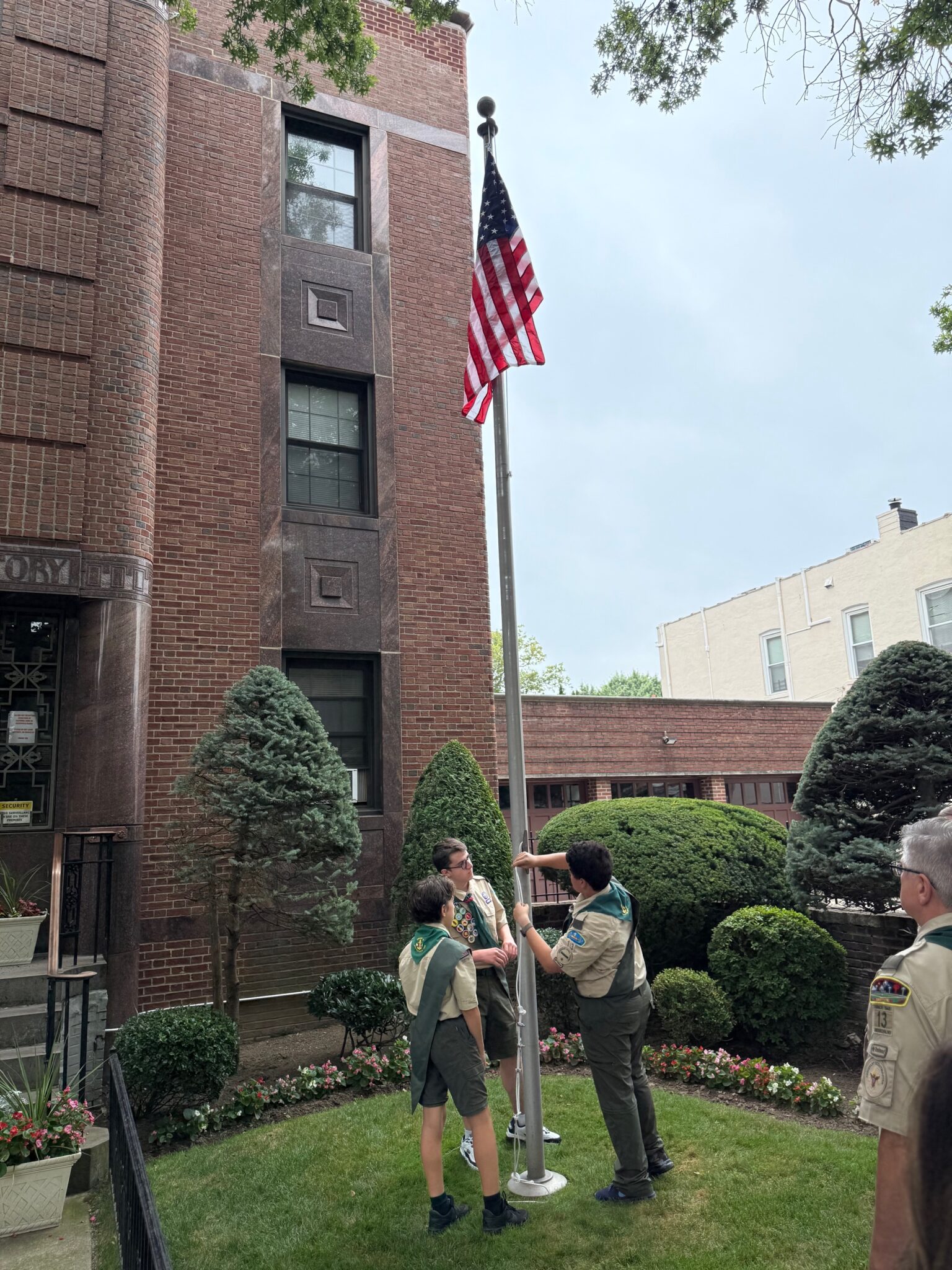 Scouts donate flag to St. Anselm Church, new pastor hosts blessing ...